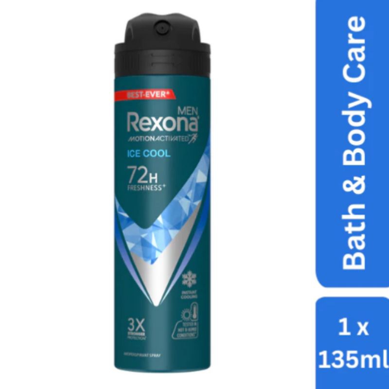 REXONA Men Ice Cool Deodorant Body Spray 3x Stronger Protection 135ml | Shopee Philippines
