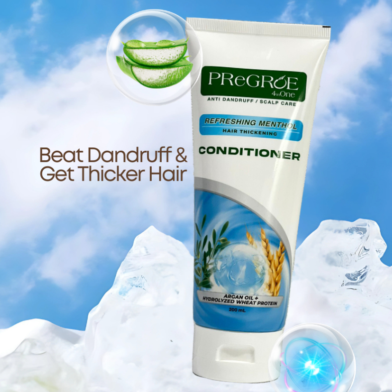 Pregroe Menthol 4in1 Hair Tickening and Anti-dandruff Conditioner 200ml ...