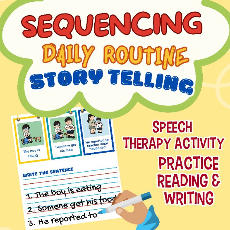 Sequencing Daily Routine Storytelling Flipbook for Speech Therapy ...