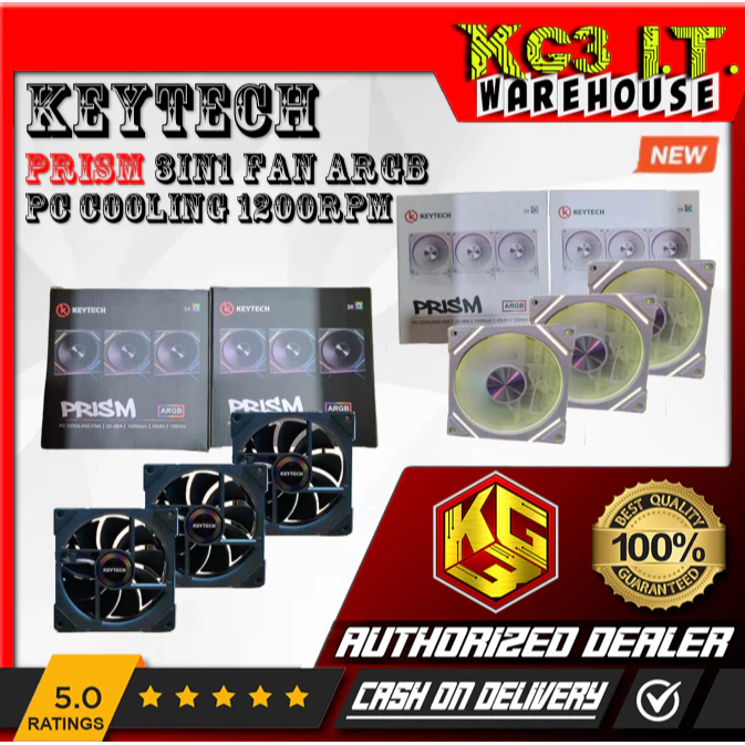 Keytech Prism 3in1 Fan BLACK / WHITE | Shopee Philippines