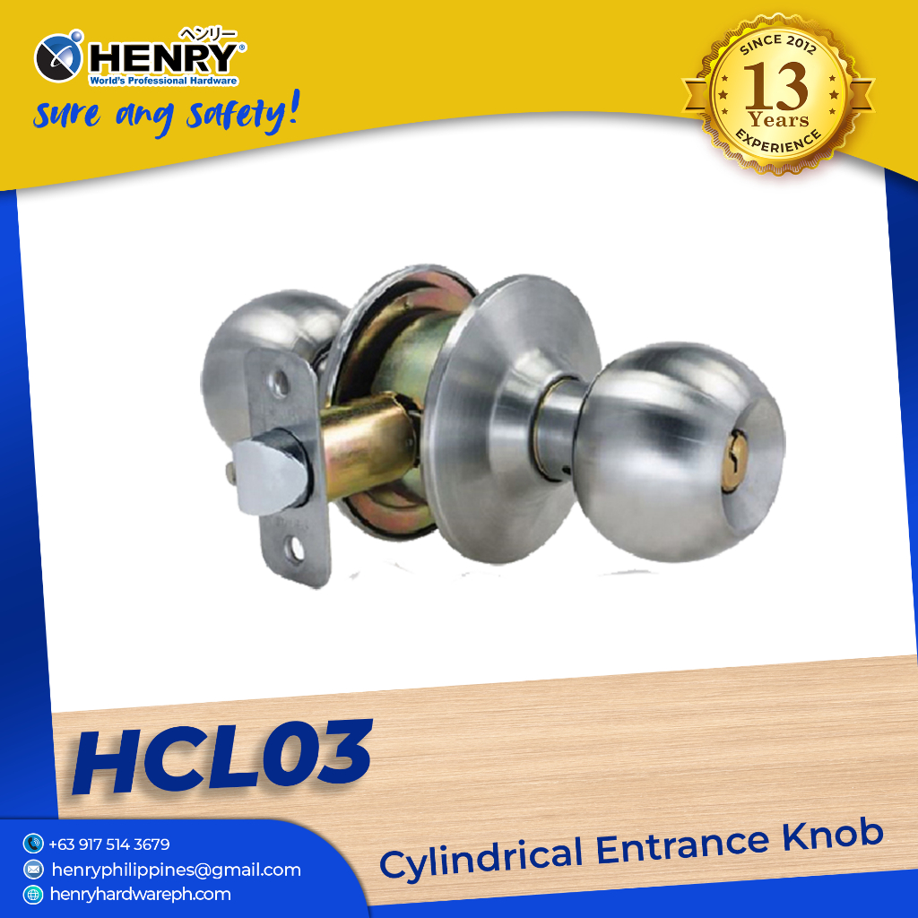 CYLINDRICAL ENTRANCE LOCKSET - HCL03 (HENRY) | Shopee Philippines
