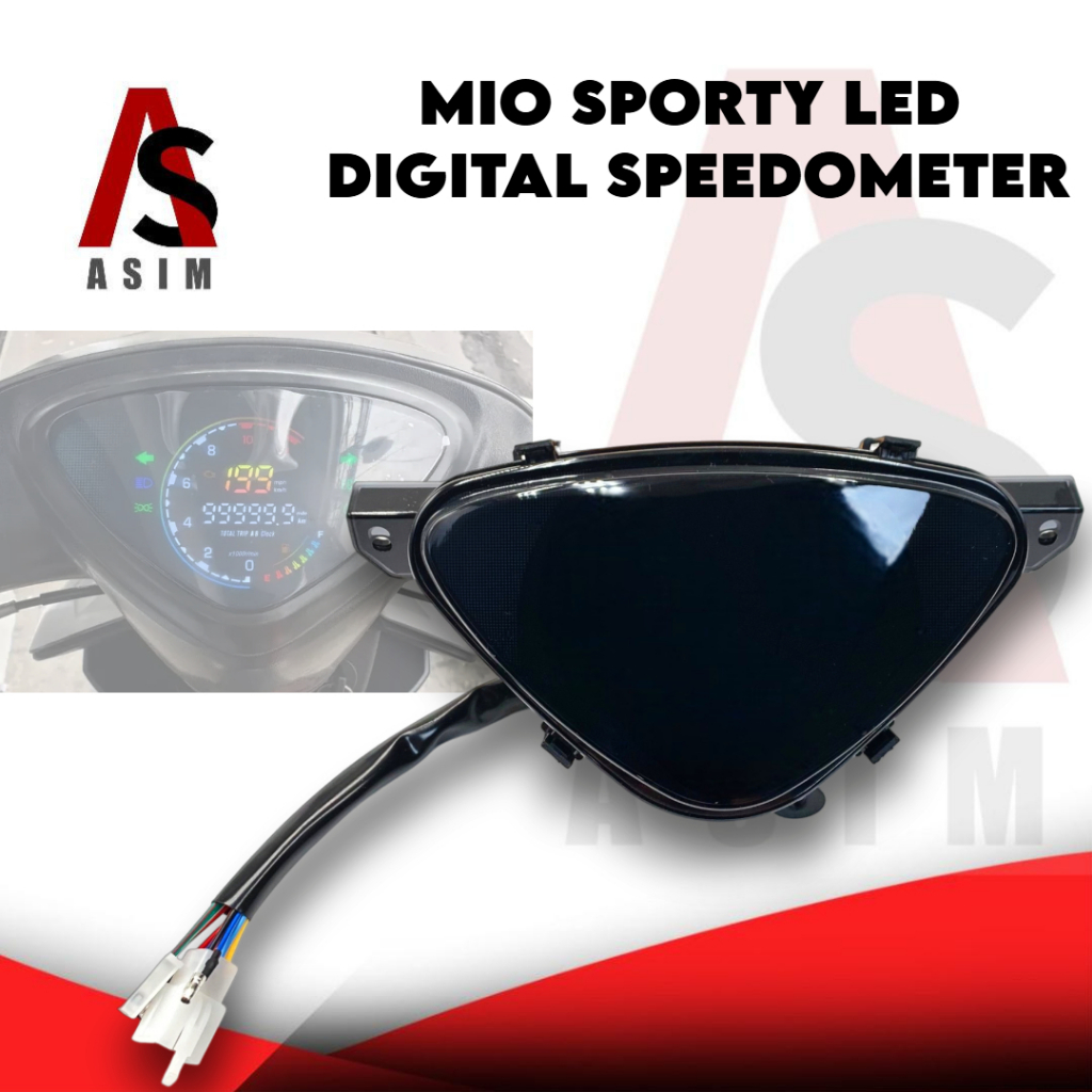 ASIM MOTORCYCLE MIO SPORTY MIO 100 LED DIGITAL SPEEDOMETER ODOMETER ...