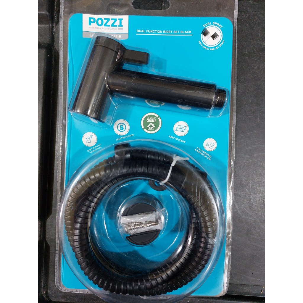 Pozzi Black PVC Bidet Erika Dual Function Spray | Shopee Philippines
