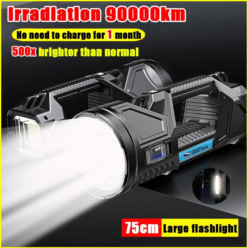 2025 new LED Flashlight 90000 LM Large rechargeable heavy duty ...
