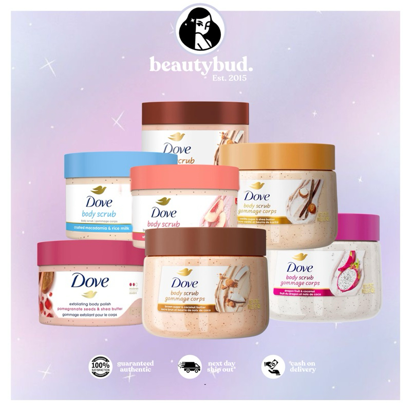 🇺🇸 DOVE Body Scrub - New Variants Available! (298g / 425g) Brown Sugar ...