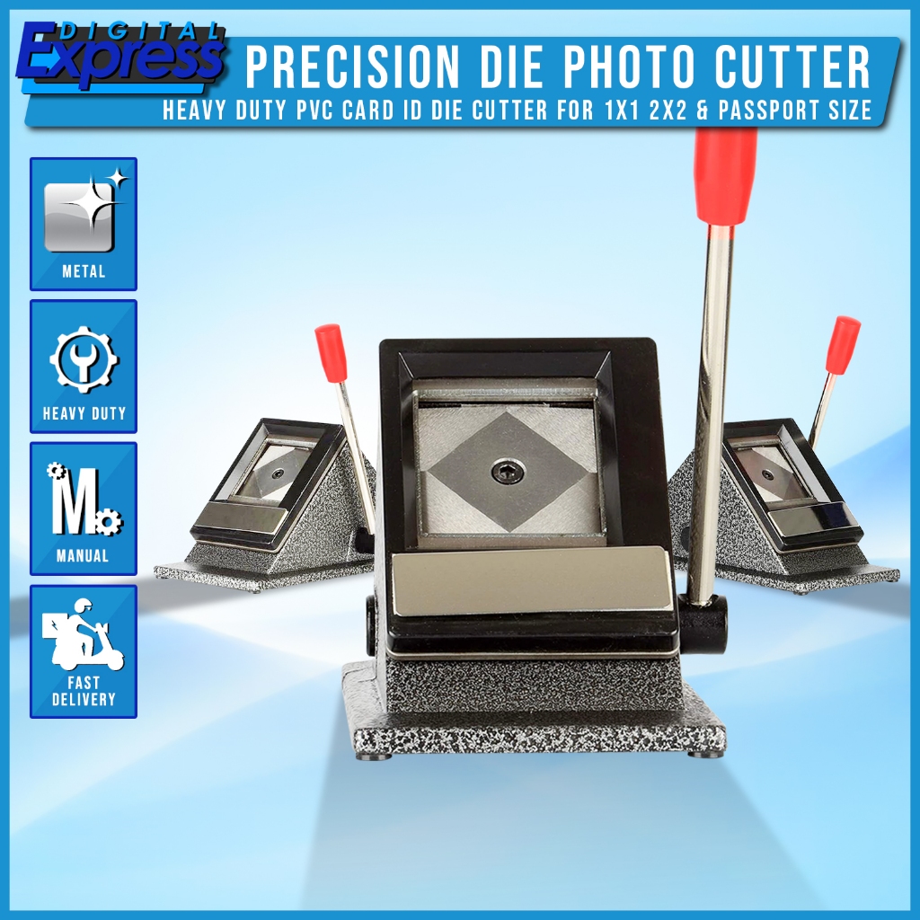 Officom Die Photo Cutter ID Cutter Heavy Duty 1x1 | 2x2 | Passport Size ...