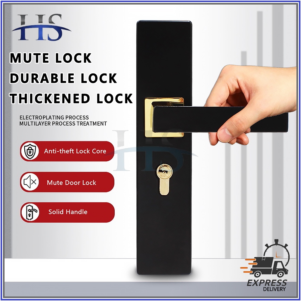 Alloy Main Door Lock Set With Anti-theft Lock Core Silent Doorlock Door ...