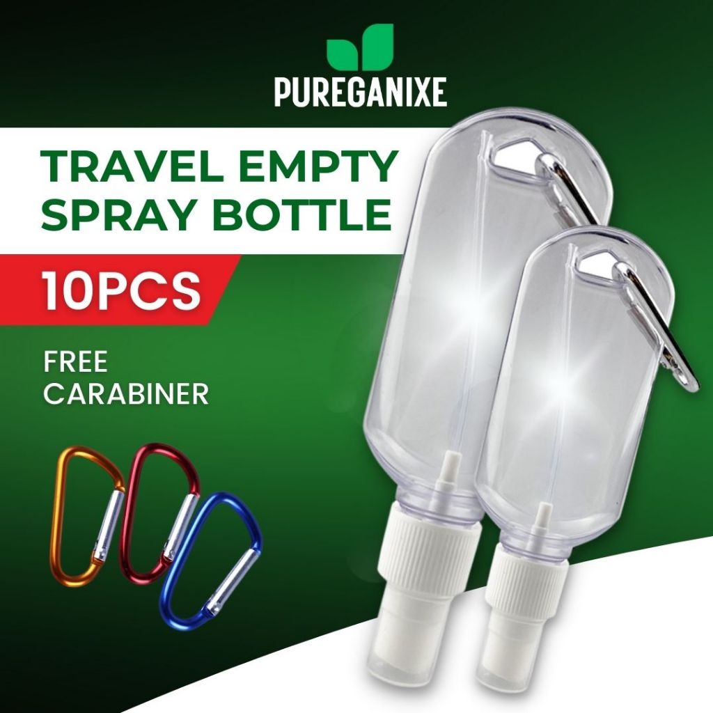Pureganixe Empty Spray Bottle 60ml 10PCS Travel Size Refillable Alcohol ...