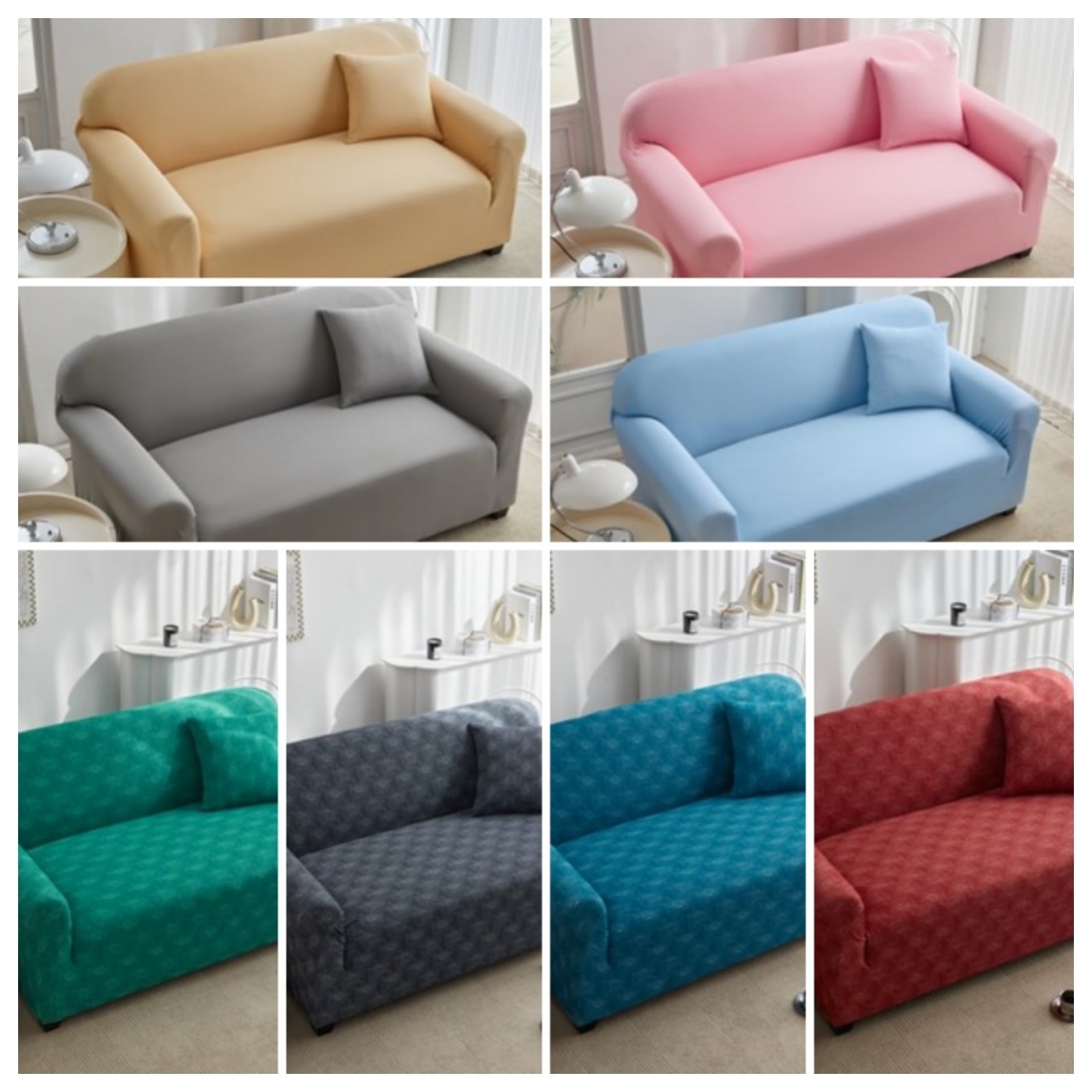 Thick Sofa Cover Stretch Mat Cloth Material Regular L Shape Stretchable ...