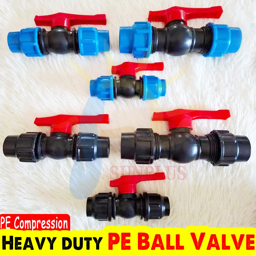 High Quality PE Compression Ball Valve 1/2, 3/4, 1 PE Ball Valve PE Compression Fittings ...