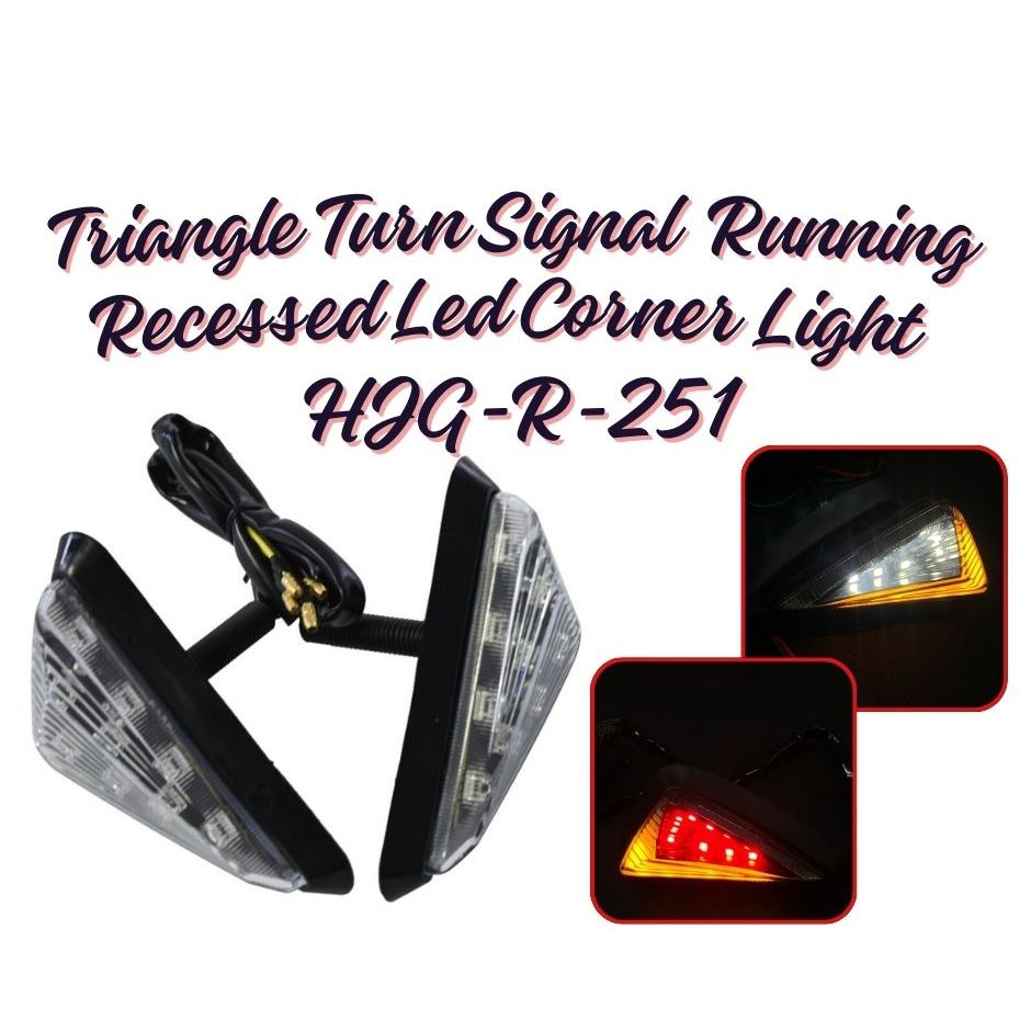 Motorcycle Triangle Signal Light HJG-R-251 Recessed LED Light | Shopee ...