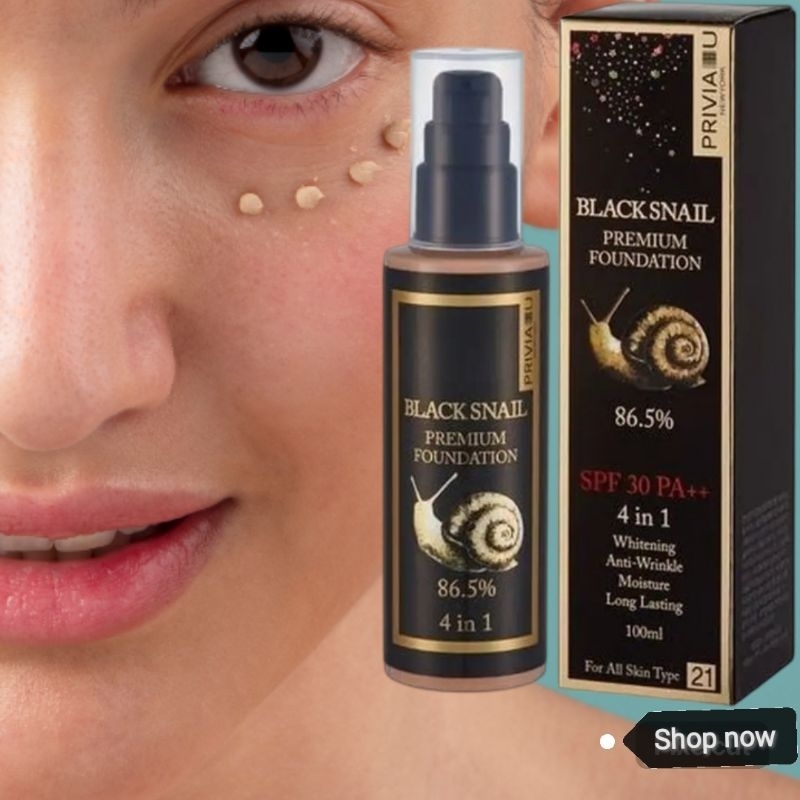 Authentic Black snail premium foundation SPF30 PA ++ whitening Anti ...