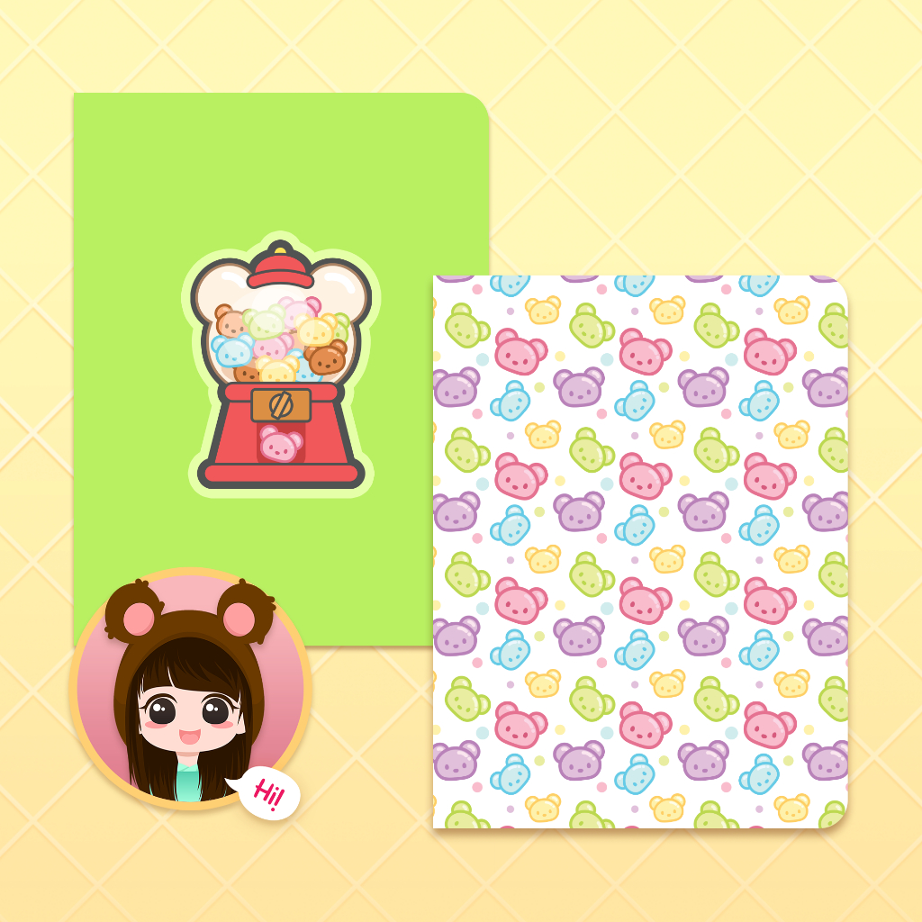 Pocket Notebook Beary Gumball Design | Shopee Philippines
