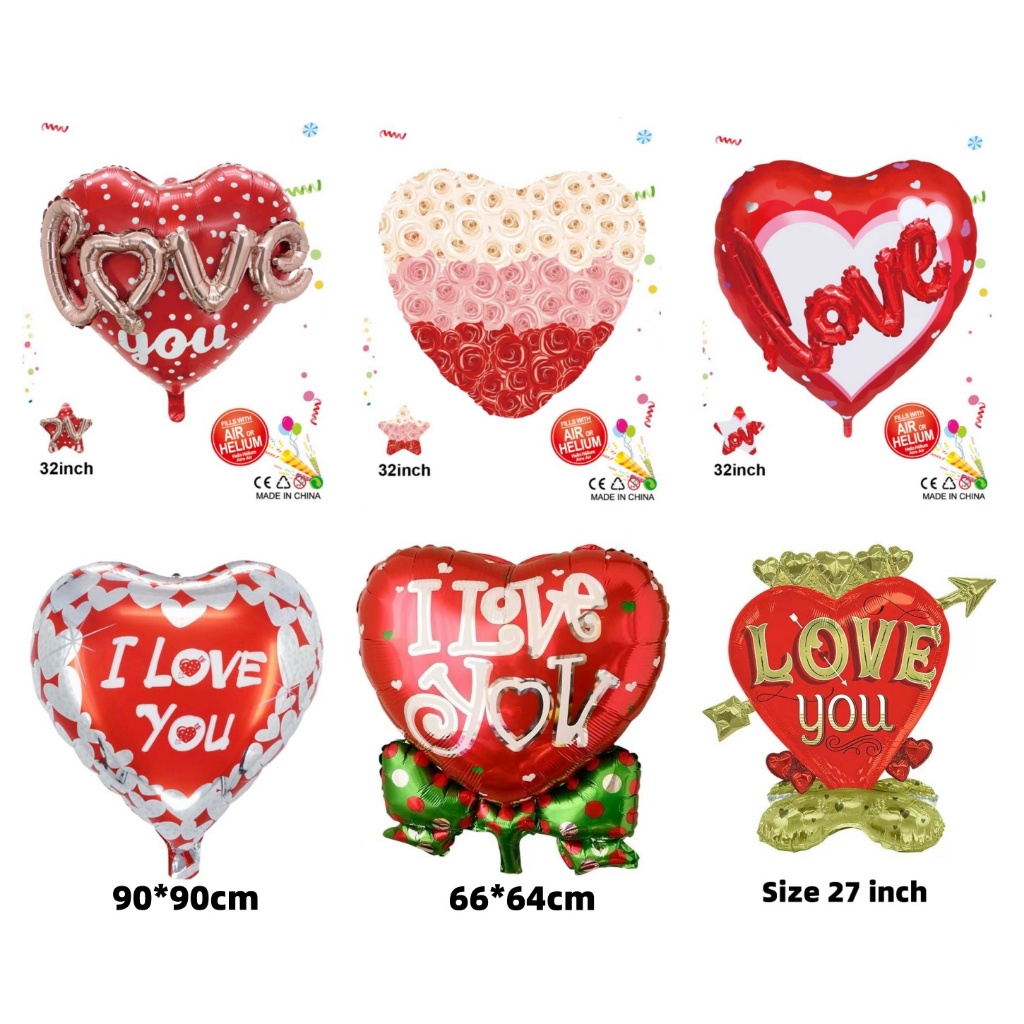 Jumbo Love Heart Mylar Foil Balloon For Decoration Wedding Valentine's ...