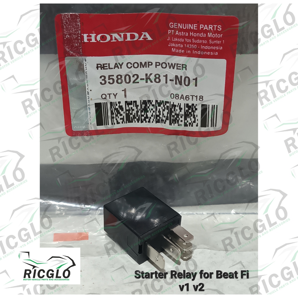 HONDA STARTER RELAY (35802-K81-N01) FOR BEAT Fi V1 V2 V3 | Shopee ...