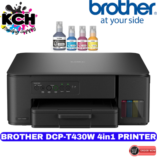 Brother DCP T430w Ink Tank Printer (Print, Scan, Photocopy, Wireless with Wifi Direct, Control ...