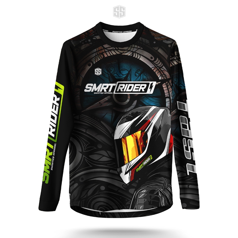 Smarties Apparel SMRT Rider Motorcycle Long Sleeve Shirt Born Fast ...