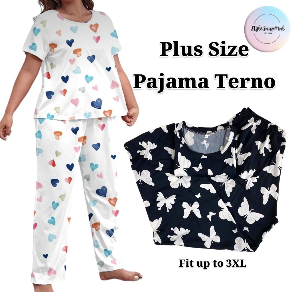 Stylesnap Comfy Plus Size Pajama Terno fit up to 3xl Cute Designs ...