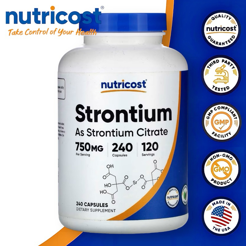 Strontium, 750 mg , 240 Capsules (375 mg per Capsule) | Shopee Philippines