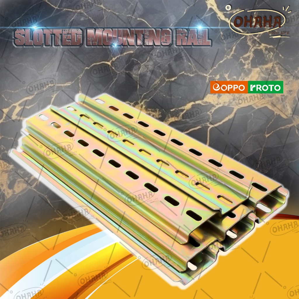 OHAHA SLOTTED ZINC PLATED MOUNTING GUIDE RAIL TERMINAL CONNECTOR ...