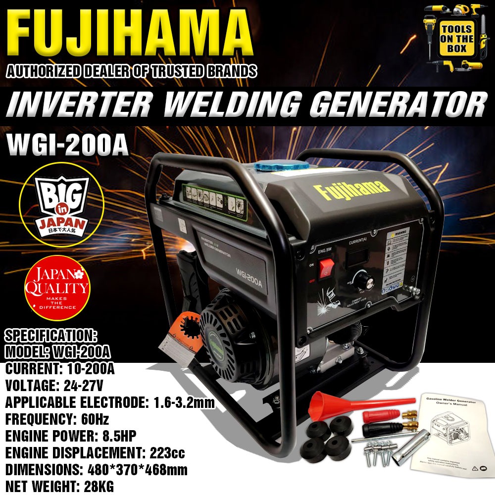FUJIHAMA WGI200A INVERTER WELDING GENERATOR GASOLINE | Shopee Philippines