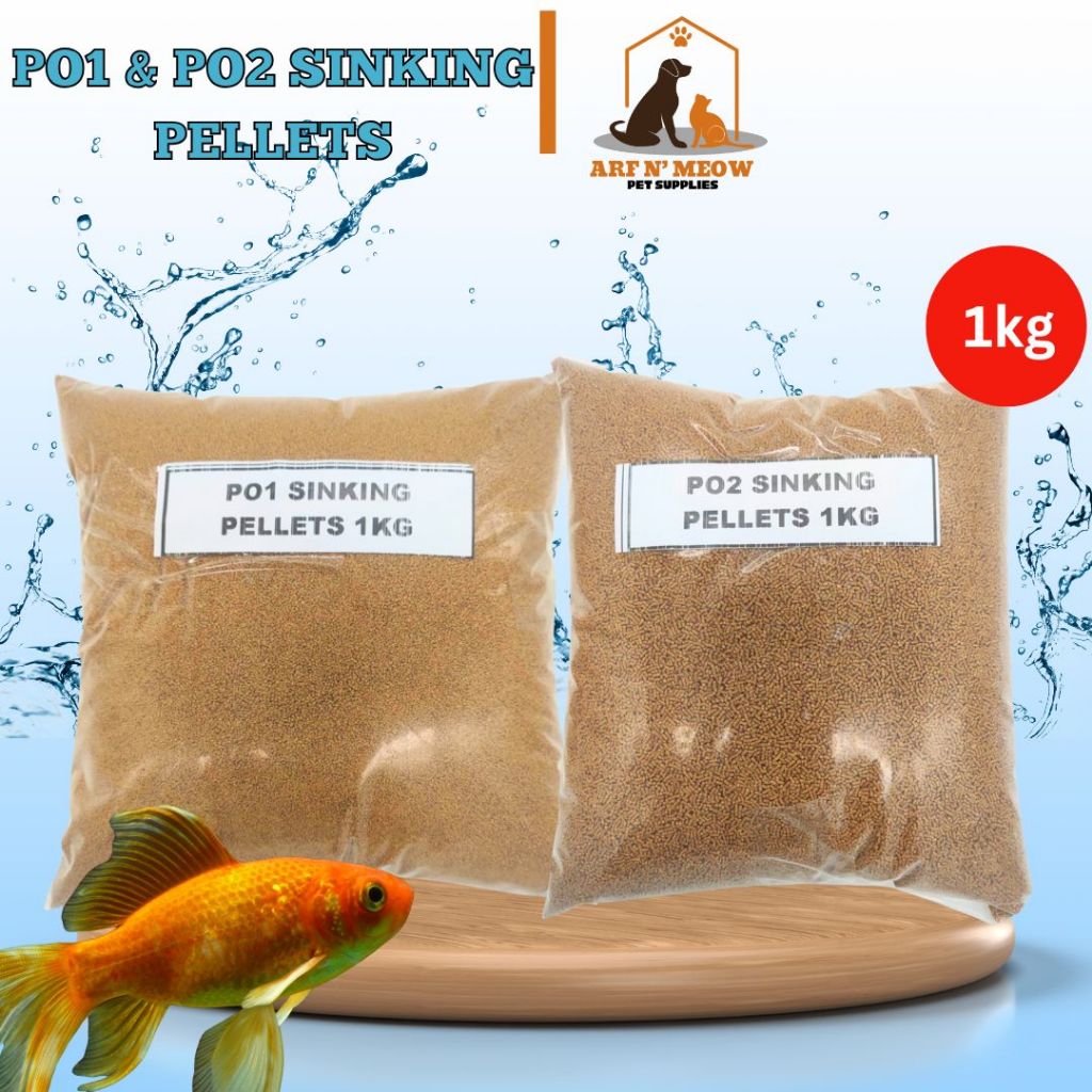 1kg SINKING PELLET Shrimp and fish food P01 P02 PO1 PO2 TATEH Aquafeeds Betta | Shopee Philippines