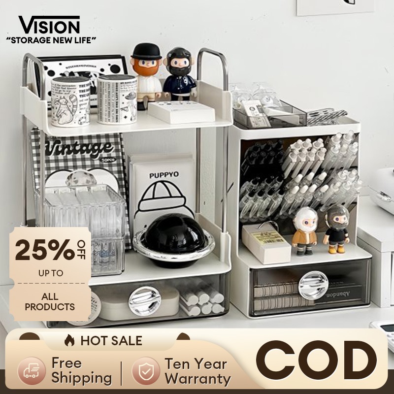 VISION Desktop Organizer Drawer Storage Box Cosmetic Box With Drawer ...