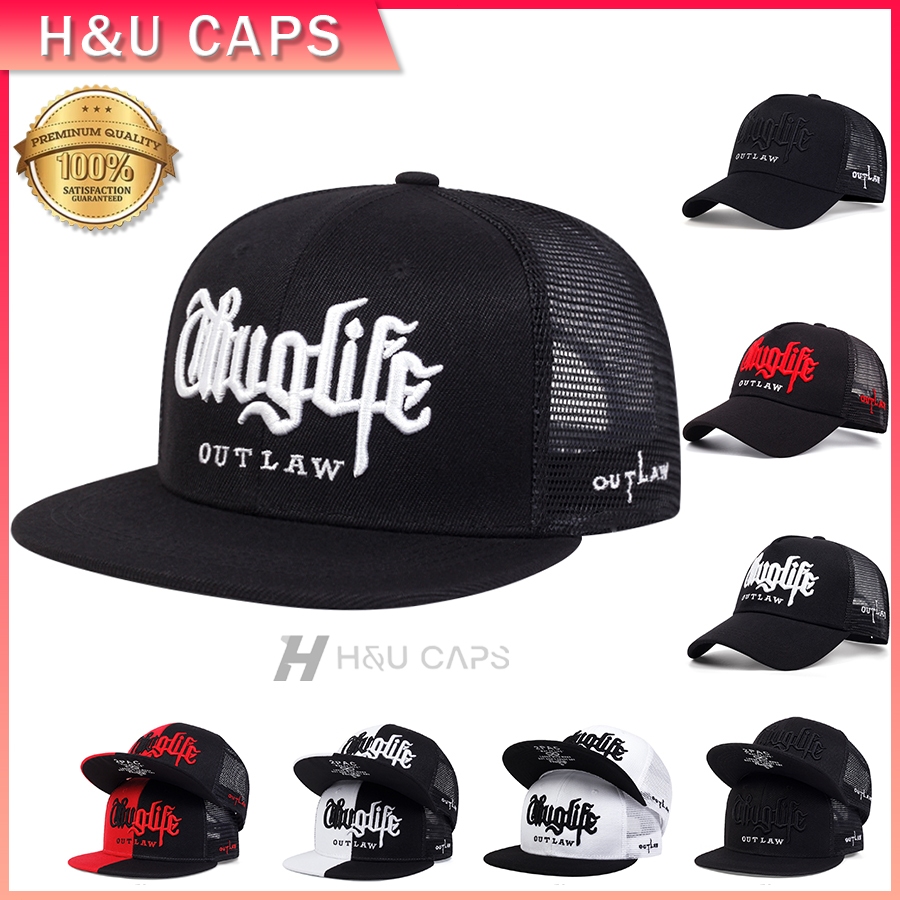 trucker cap Thug Life embroidery mesh Snapback cap sports baseball cap ...