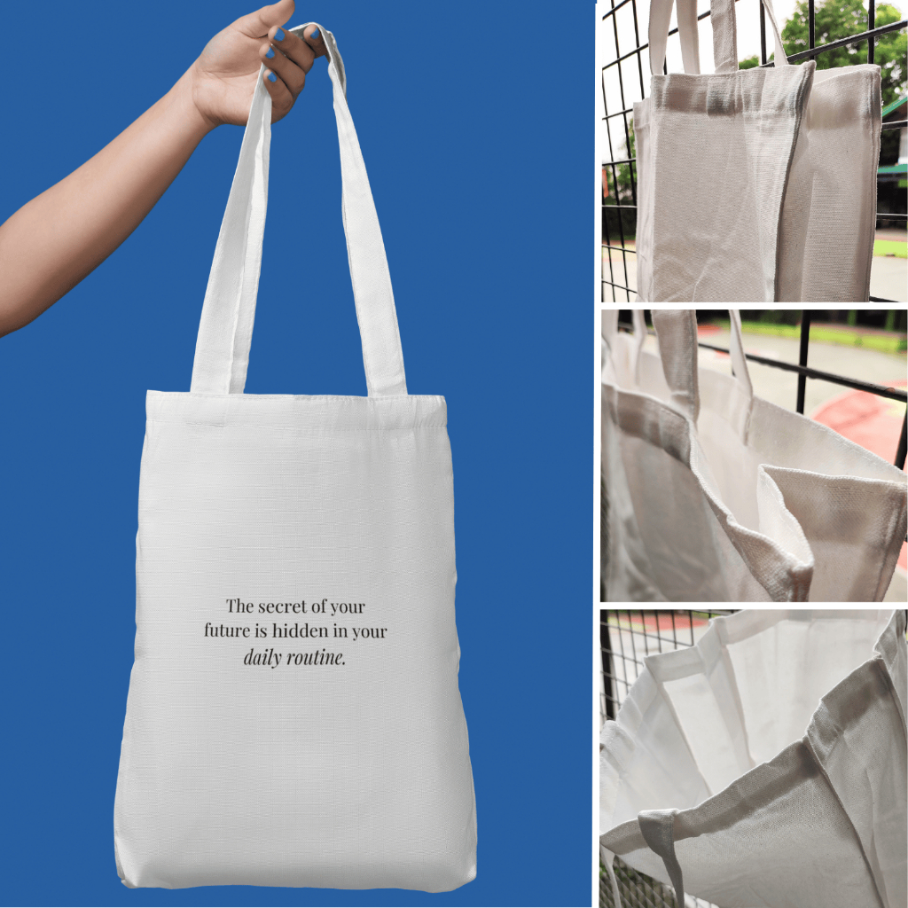 Shopee Thick Canvas Statement Tote Bag: The secret of your future is ...
