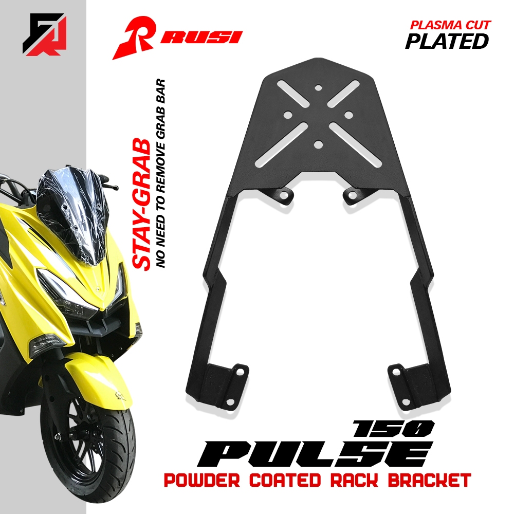 RUSI PULSE STAY GRAB/TOPBOX BRACKET/BLACK POWDER COATED/MOTORCYCLE ...