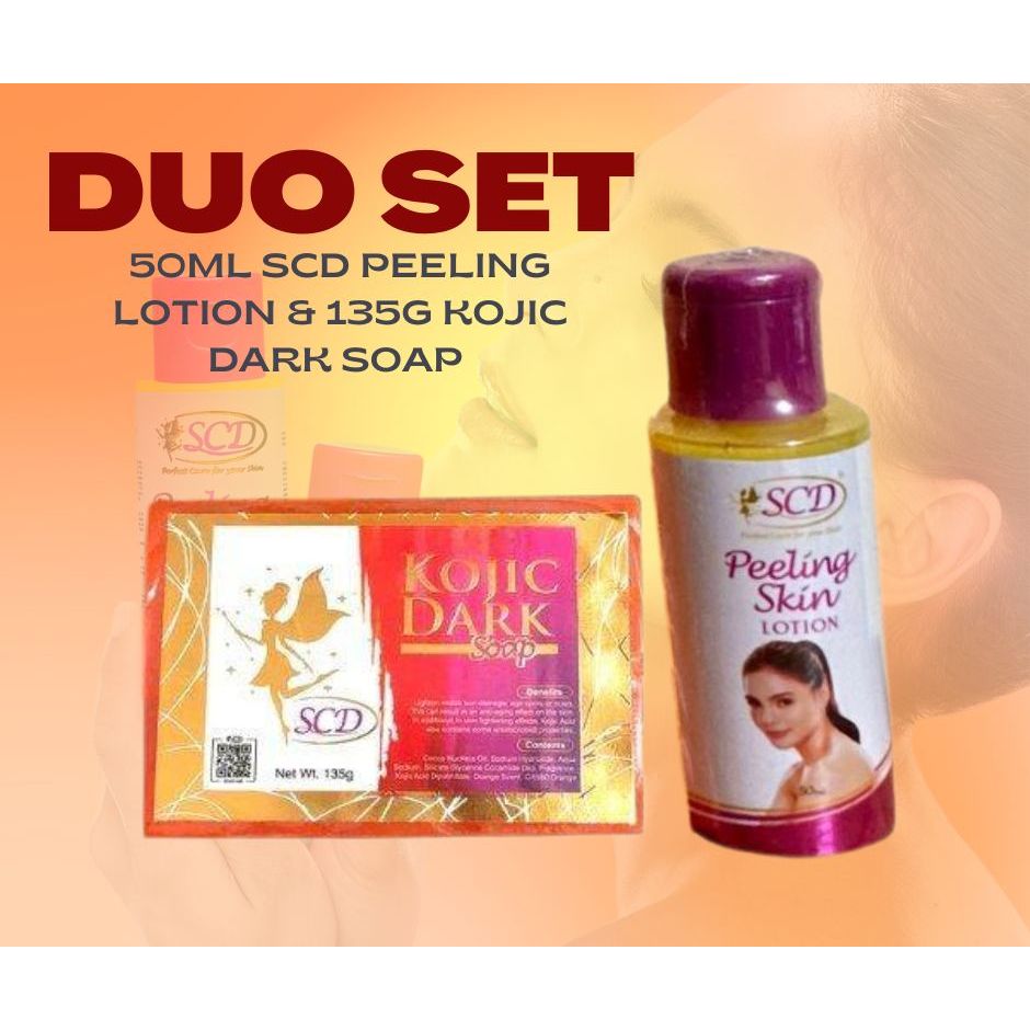 (DUO SET SCD PEELING LOTION AND KOJIC DARK SOAP) | Shopee Philippines