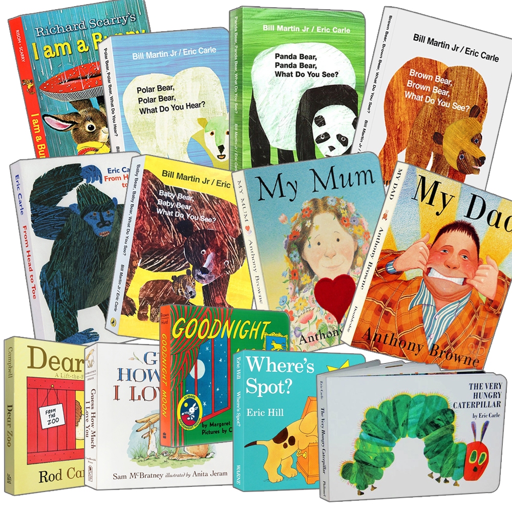 Board Books for kid Eric Carle Hungry Caterpillar / Dear Zoo / Brown ...