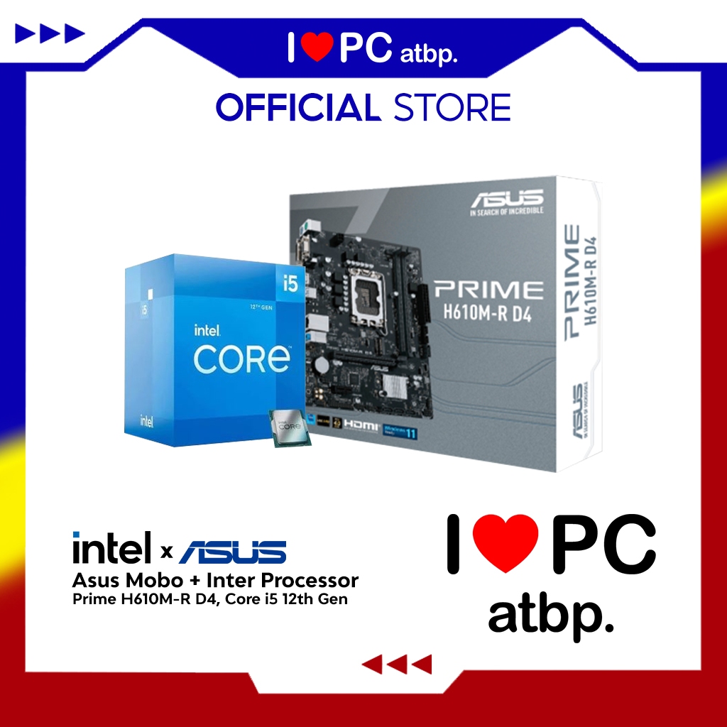 Intel Core i5-12400 Processor and Asus Prime H610M-R D4 Bundle (12th Gen, LGA1700, DDR4, mic-ATX ...