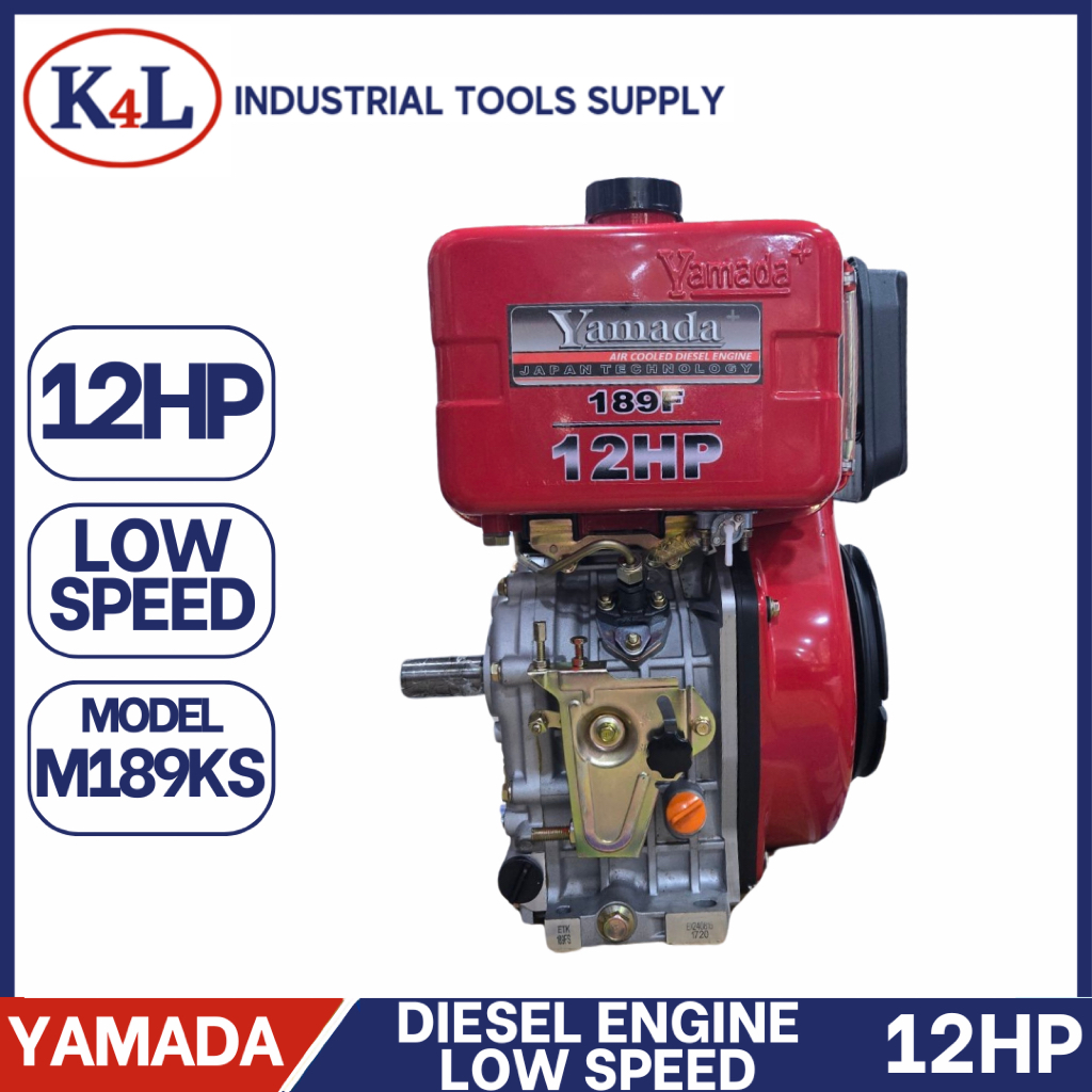 Yamada Aircooled Diesel Engine 12HP Low Speed M189KS | Shopee Philippines
