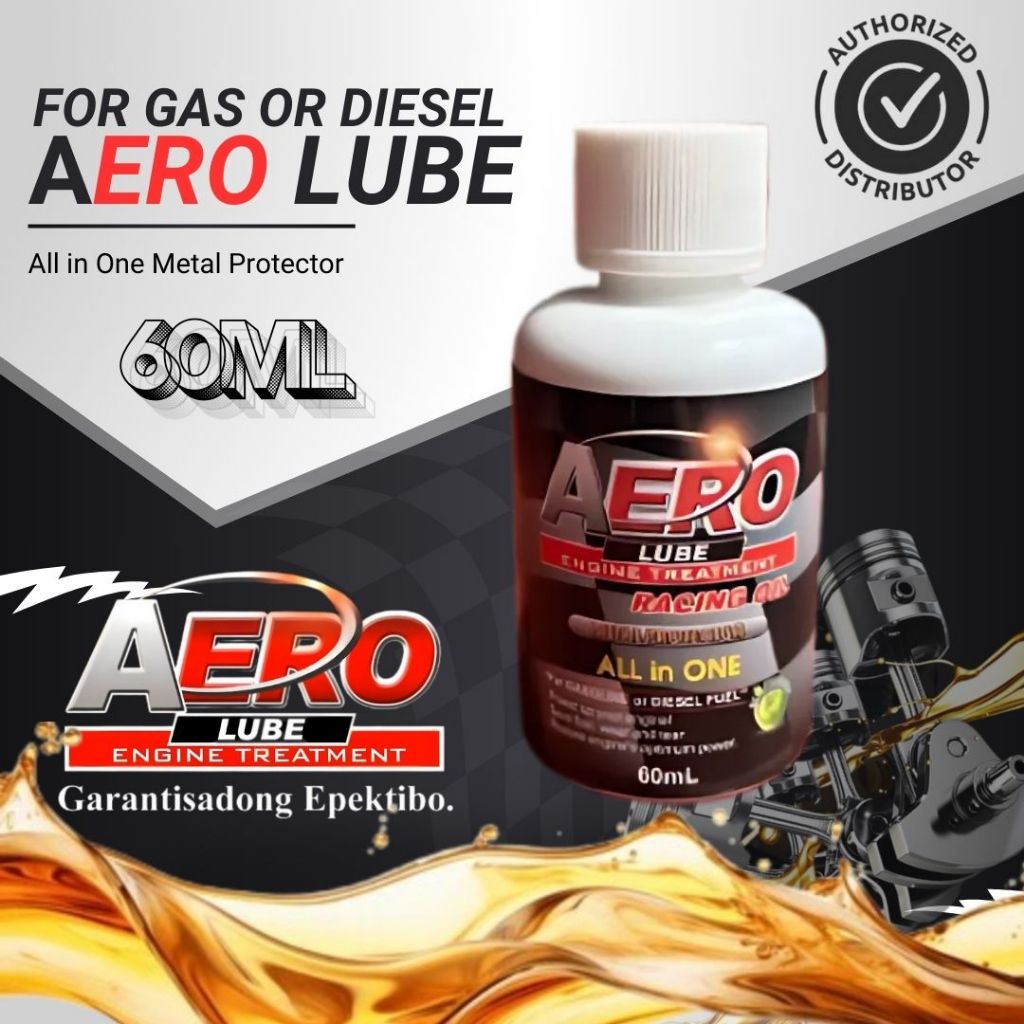 Aero Lube Engine Treatment Racing Oil 60ml for Gas & Diesel Engine Fuel ...