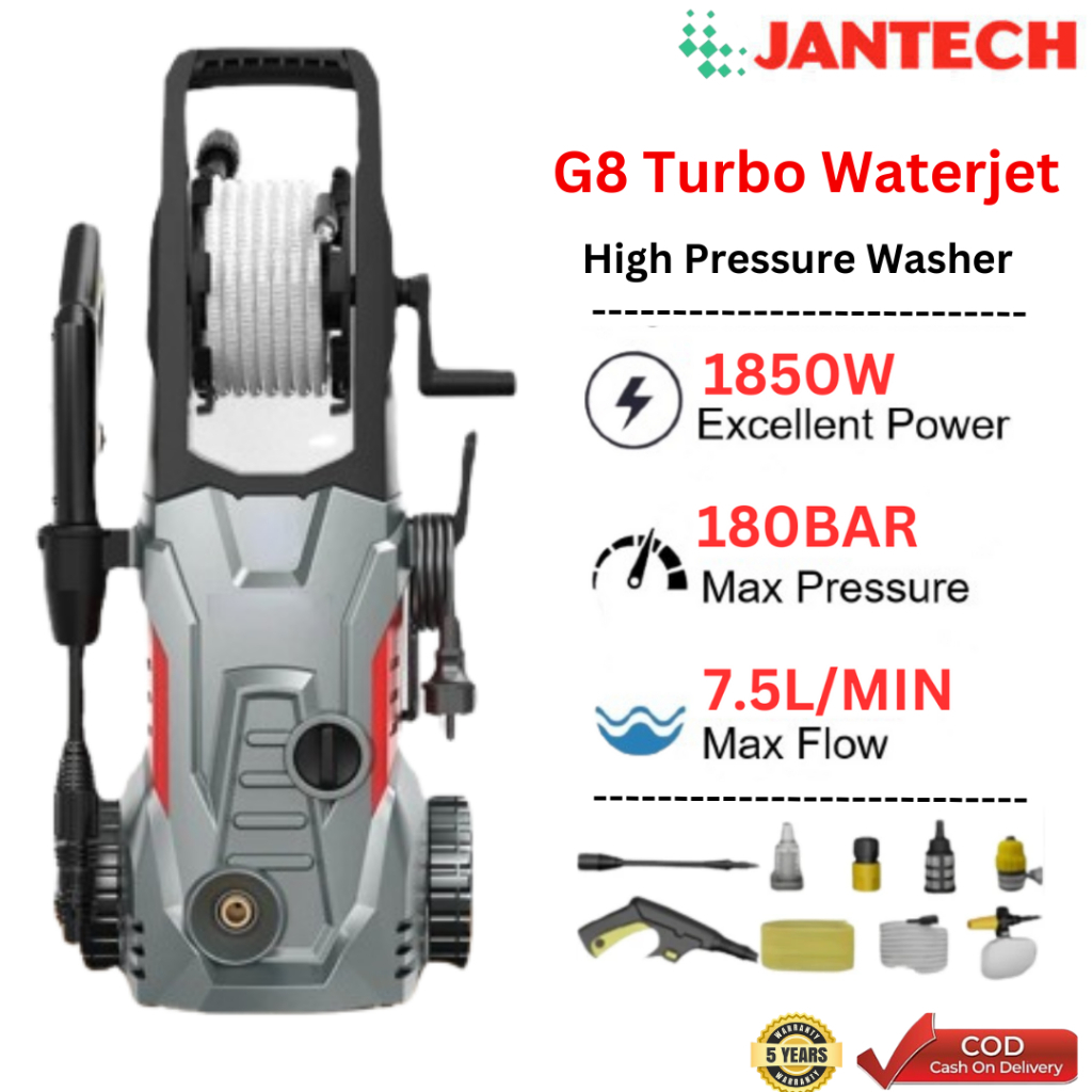 New ReadyStock G7/G8/G9 Turbo High Pressure Washer Strong Water Pressure Car Wash Machine ...