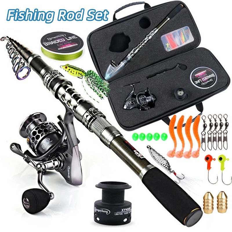 Portable 1.8M Fishing Rod Set Original Fishing Rod and Reel Set Fishing ...