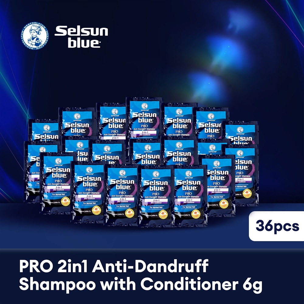 Selsun Blue PRO 2in1 ANTI-DANDRUFF SHAMPOO 6g sachet (36s) | Shopee ...