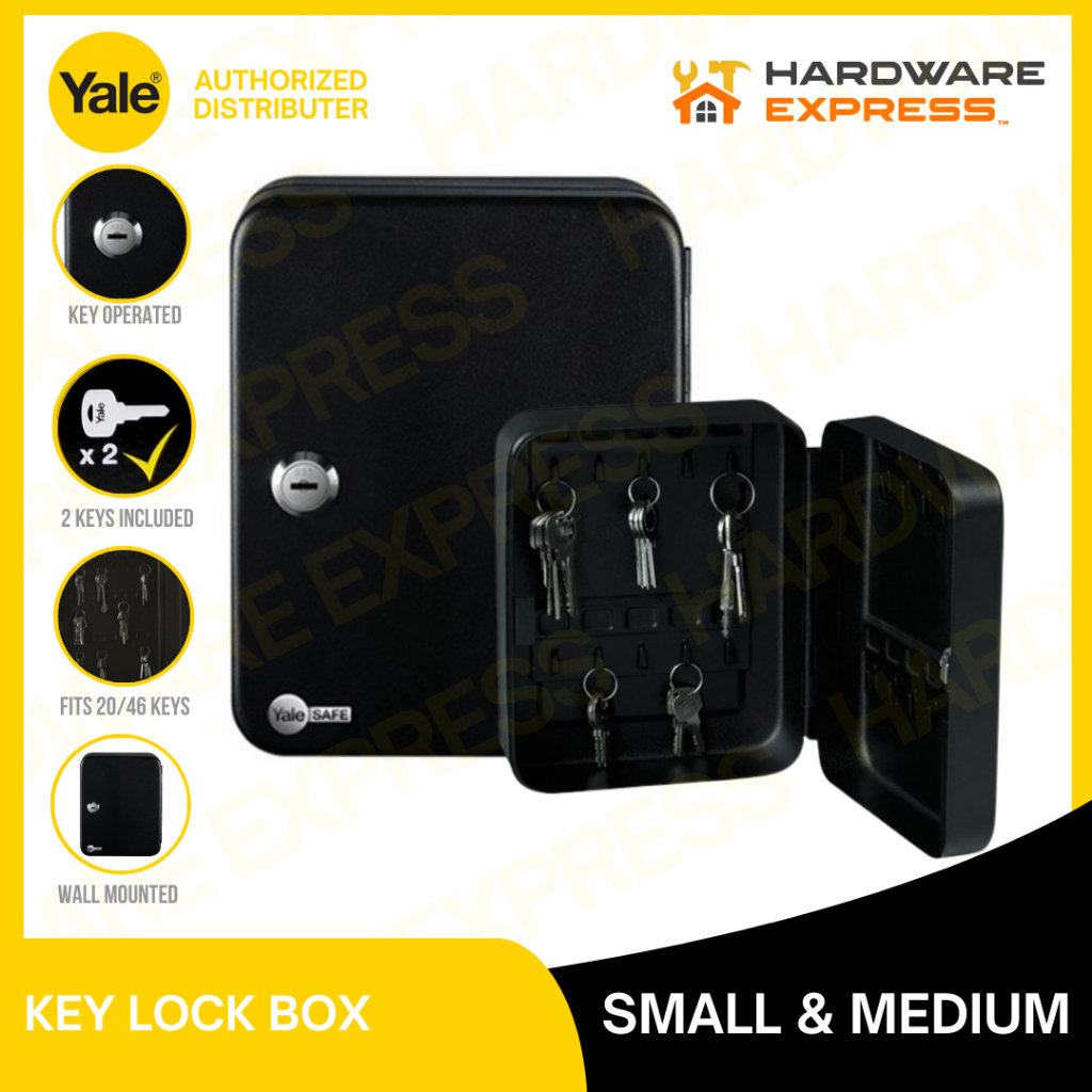 YALE Key Lock Box Key Organizer (Key Operated) - Small or Medium ...