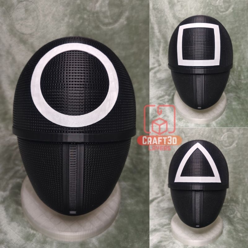 Soldier Mask | Square | Circle | Triangle | Costume | Cosplay | 3D ...