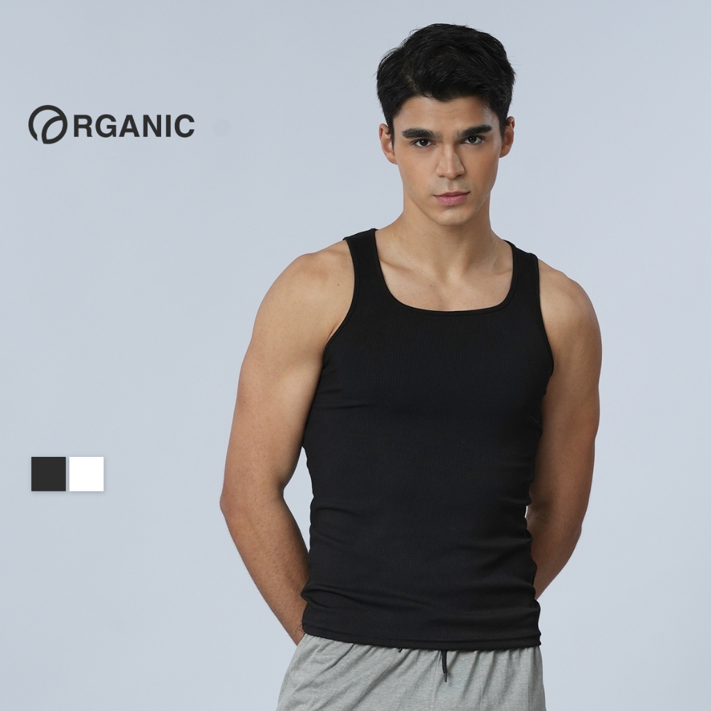 Organic Gym Ribbed sando for men Women Sleeveless Sports Tank Tops ...