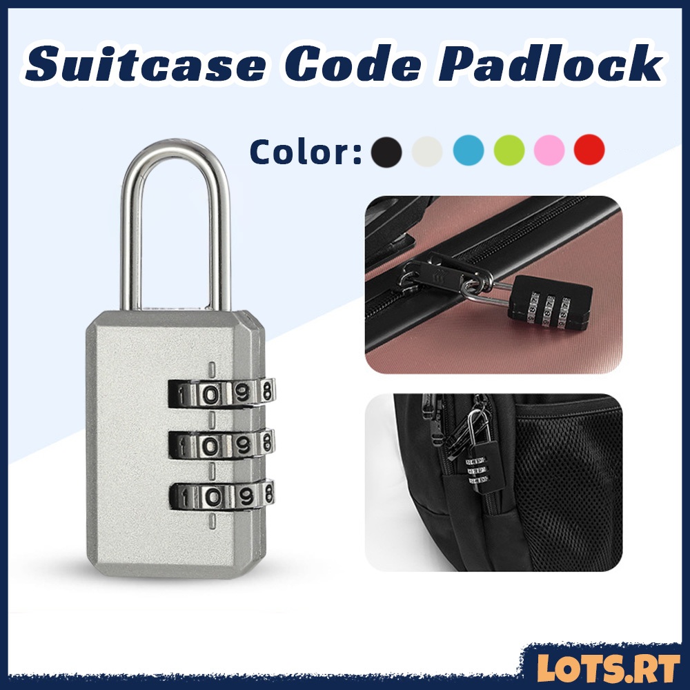 Zinc Alloy 3 Number Padlock Combination Padlock Digit Code Lock for ...