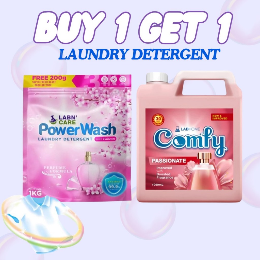 Labn' Care 【Buy 1 Take 1】Buy 1 Kg Power Wash Powder Detergent Take 1 ...