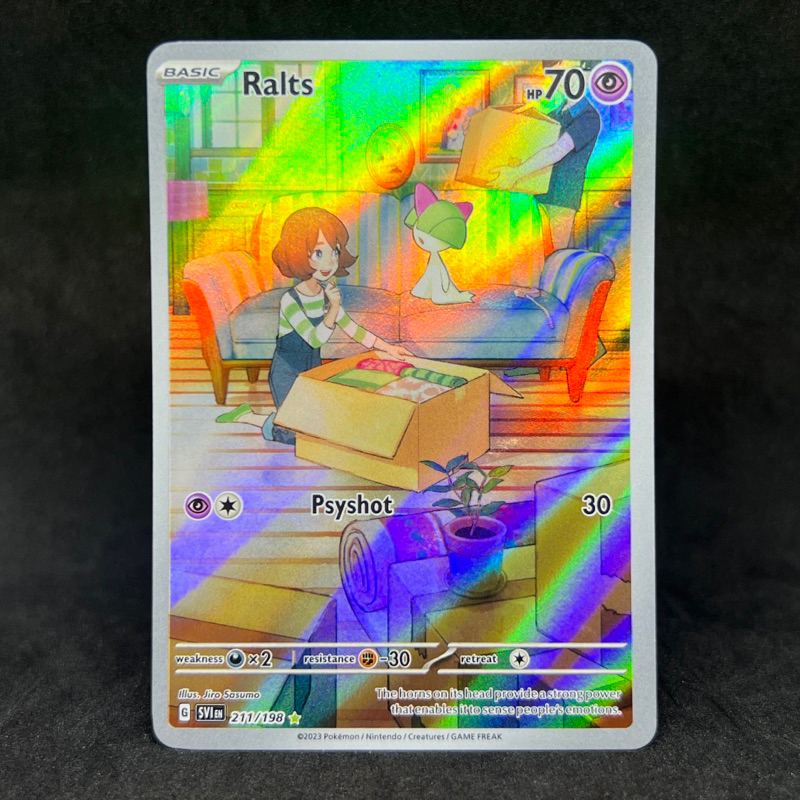 Pokemon TCG Ralts Illustration Rare 211/198 2023 Scarlet & Violet Base ...