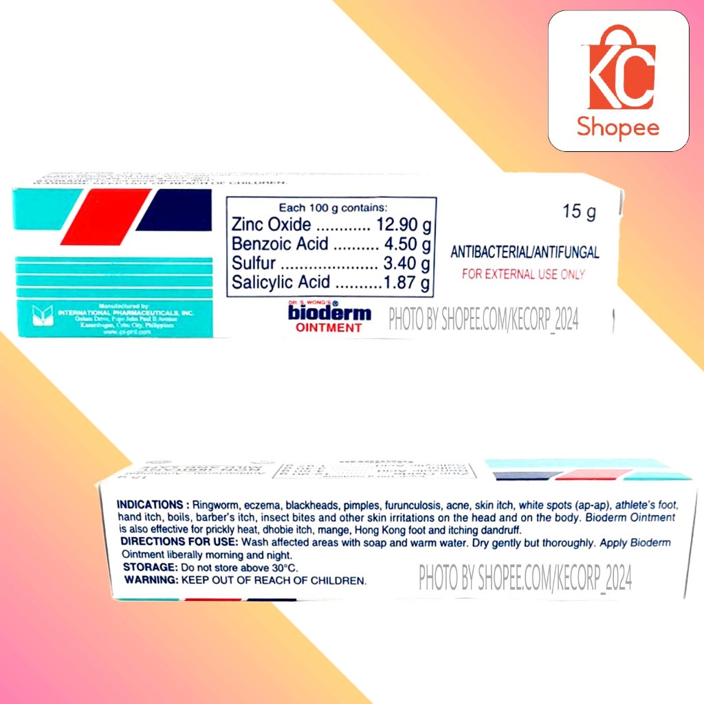 Sulfur, Benzoic Acid, Zinc Oxide, and Salicylic Acid combined in a 15g ...