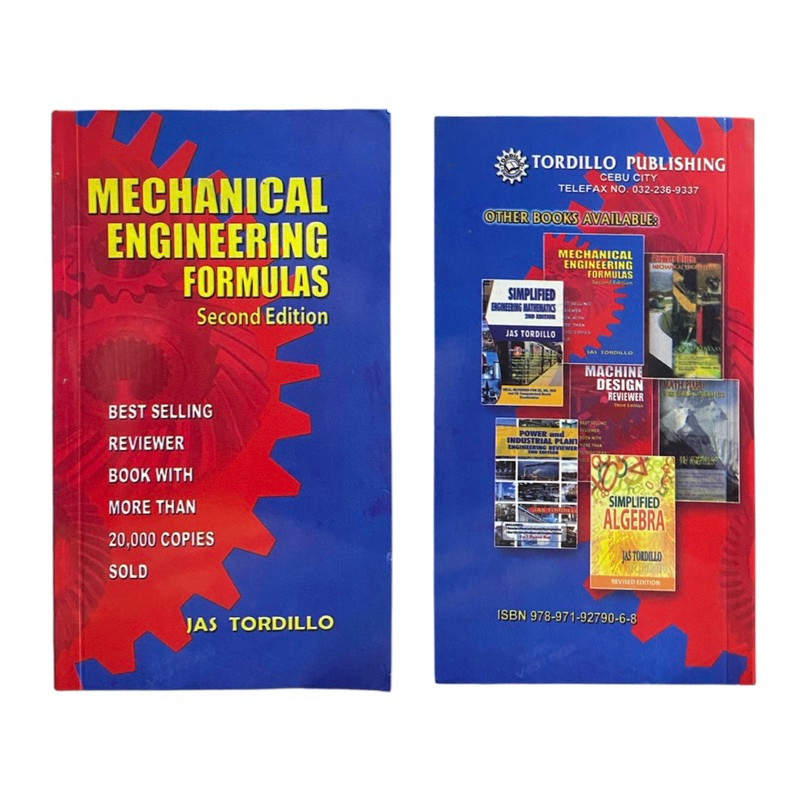 Mechanical Engineering Formulas (Second Edition) by Jas Tordillo (SALE ...
