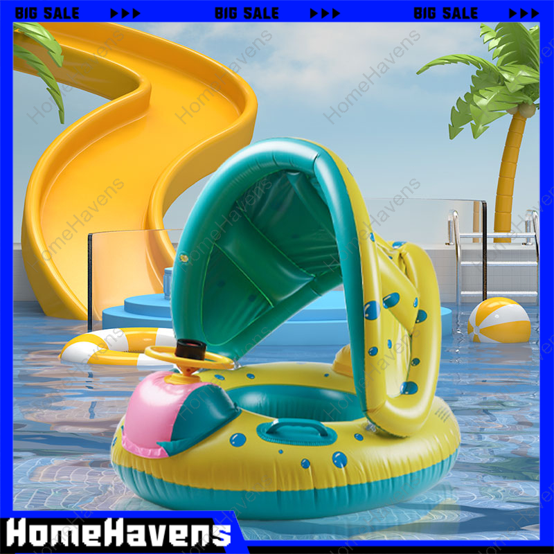 HomeHavens Swimming Floater Boat for Kids Inflatable Pool Ring with ...