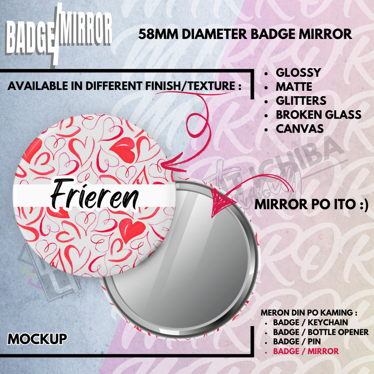 LGI Printing : Button Pin / Badge / Mirror / Pocket Mirror / Button Pin ...