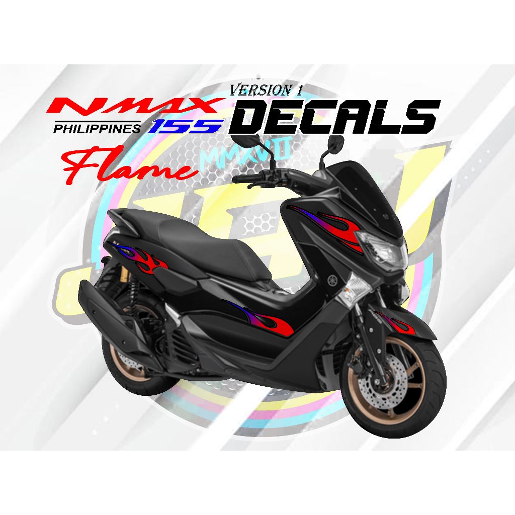 Yamaha NMAX Version 1 FLAME Decals Sticker | Shopee Philippines