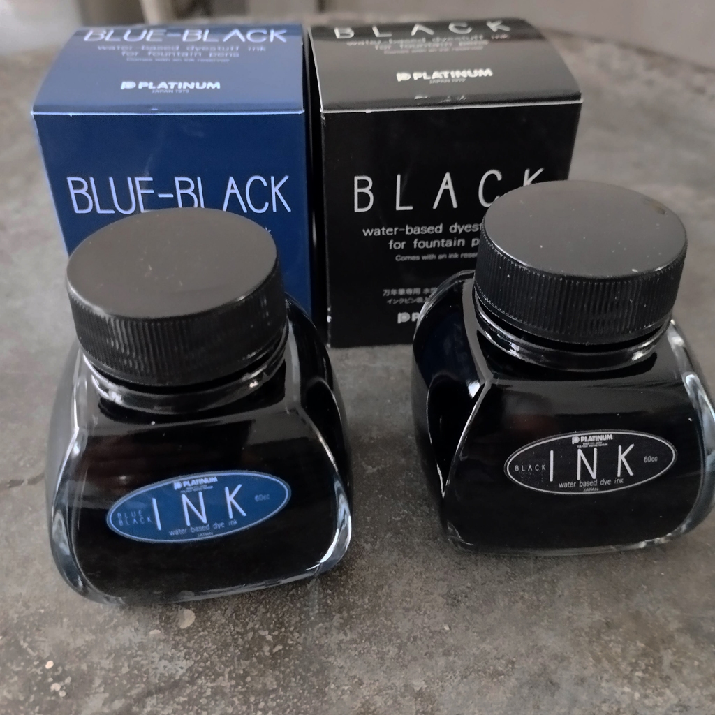PLATINUM 60ml Fountain Pen Ink Bottle with Ink Reservoir | Shopee ...